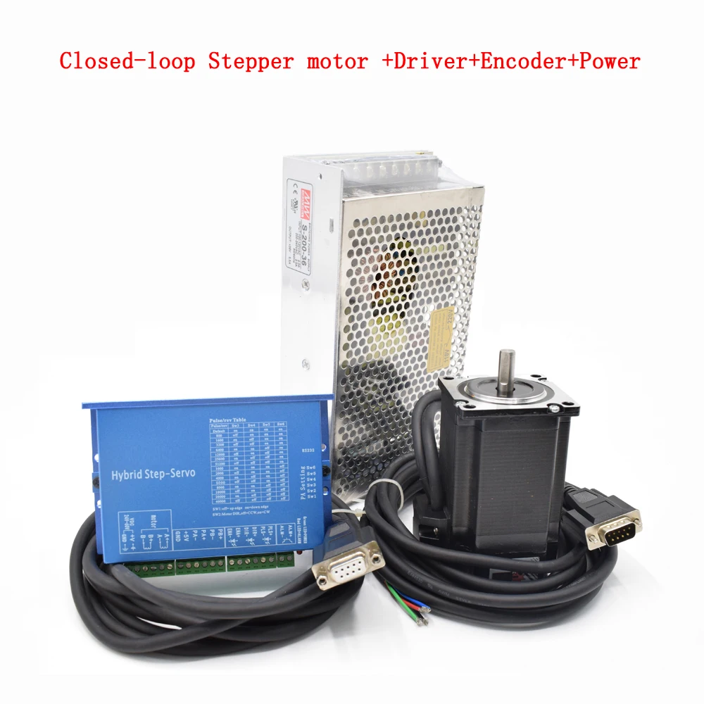 NEMA23 2N.m 286oz in Closed Loop Stepper Driver+Motor+Power Supply kit ...