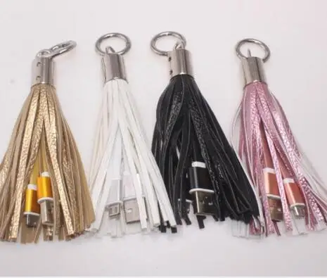 Party Favors PU leather tassel ornaments Keychain for Android 6S mobile ...