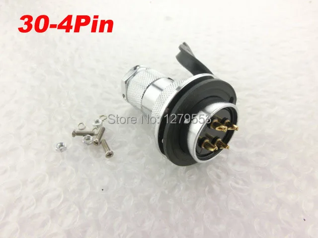 Flange Mounting GX30 4 30mm Dia 4Pin Cable Connector Aviation Plug|plug key|plug pbxplug wrench ...