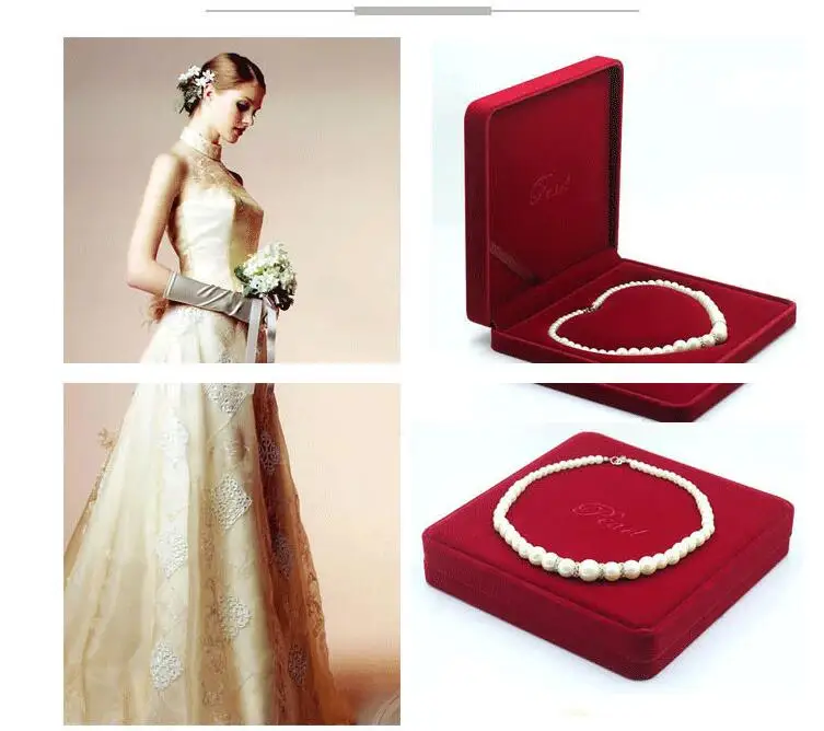 Big-Velvet-Pearl-Necklace-Box-Case-Heart-Core-Jewelry-Packaging-Box ...