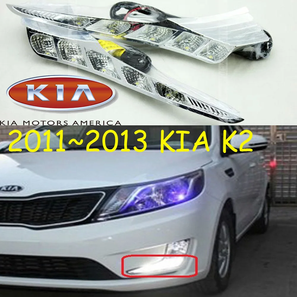Car-styling-KlA-K2-daytime-light-Rio-2011-2014-2015-2016-chrome-LED ...