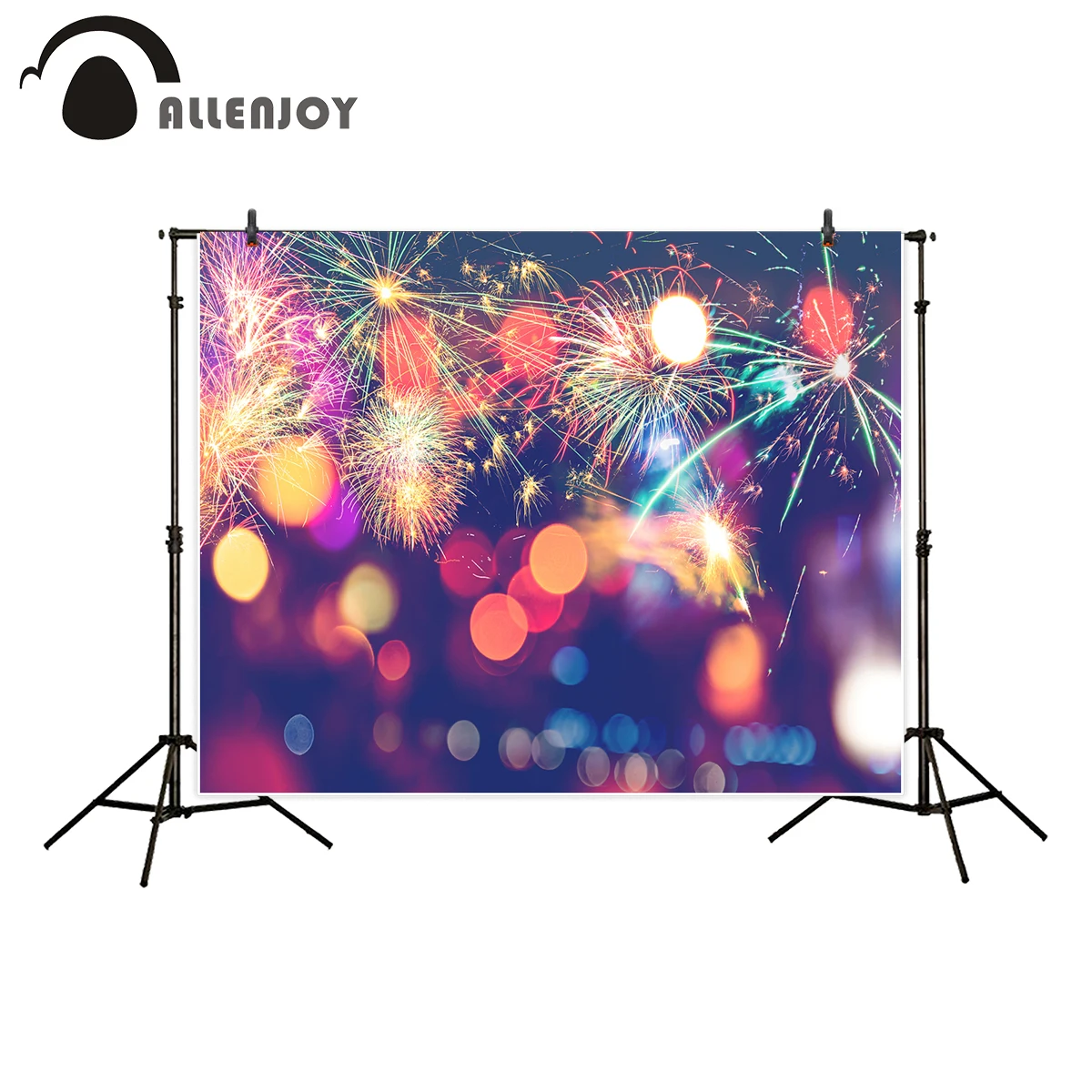 Allenjoy Photography Backdrop Festive New Year Fireworks Bokeh Glitter ...