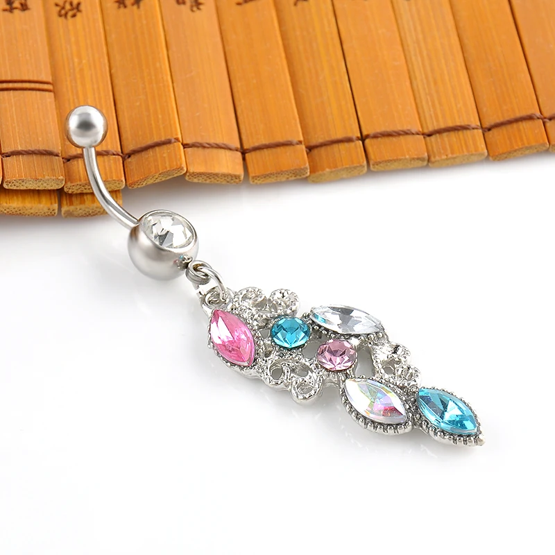 Buy New Stainless Steel Colorful Rhinestone Crystal