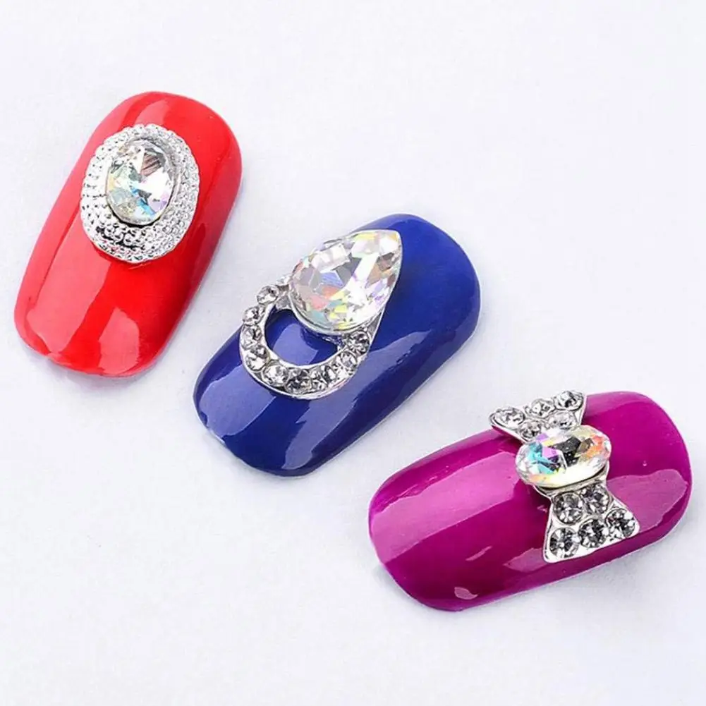 5,6 см наклейки для дизайна ногтей Наклейка 3D Блеск маникюрные шпильки ...