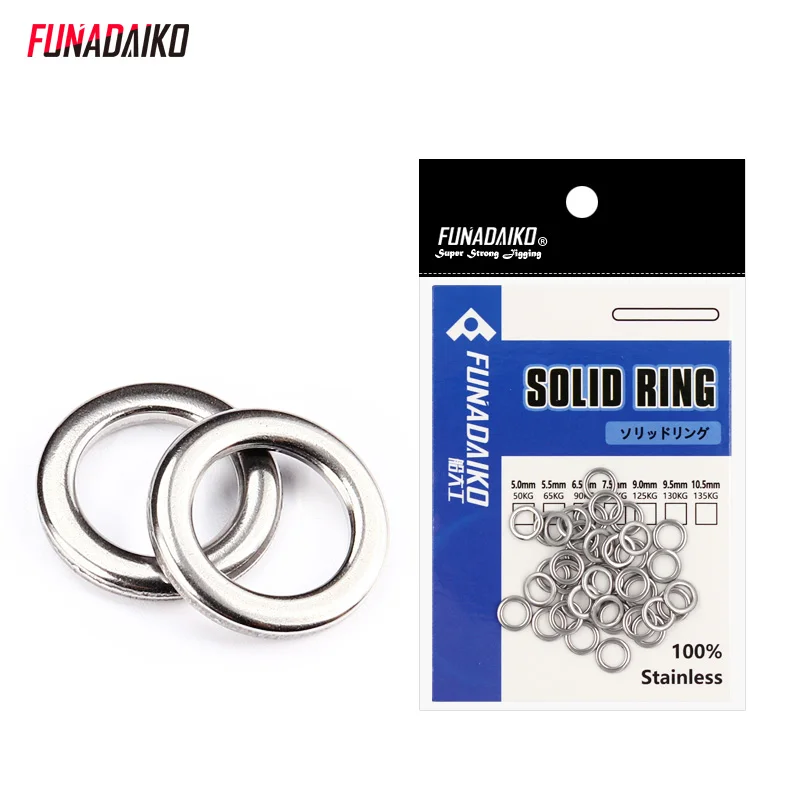 FUNADAIKO-Stainless-Steel-Fishing-Solid-Ring-O-Rings-Flat-Fishing-Swivel-Knot-Lure-Fishing-Solid ...