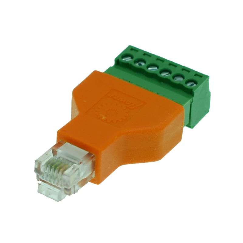 1pcs RJ12 Telephone Handset 6P6C Plug Connector Crimp Flat Cable RJ12 ...