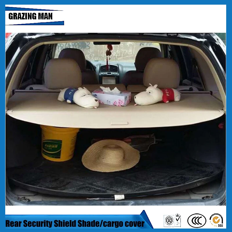Tonneau cover Car Rear Trunk Security Shield Shade black Beige color ...