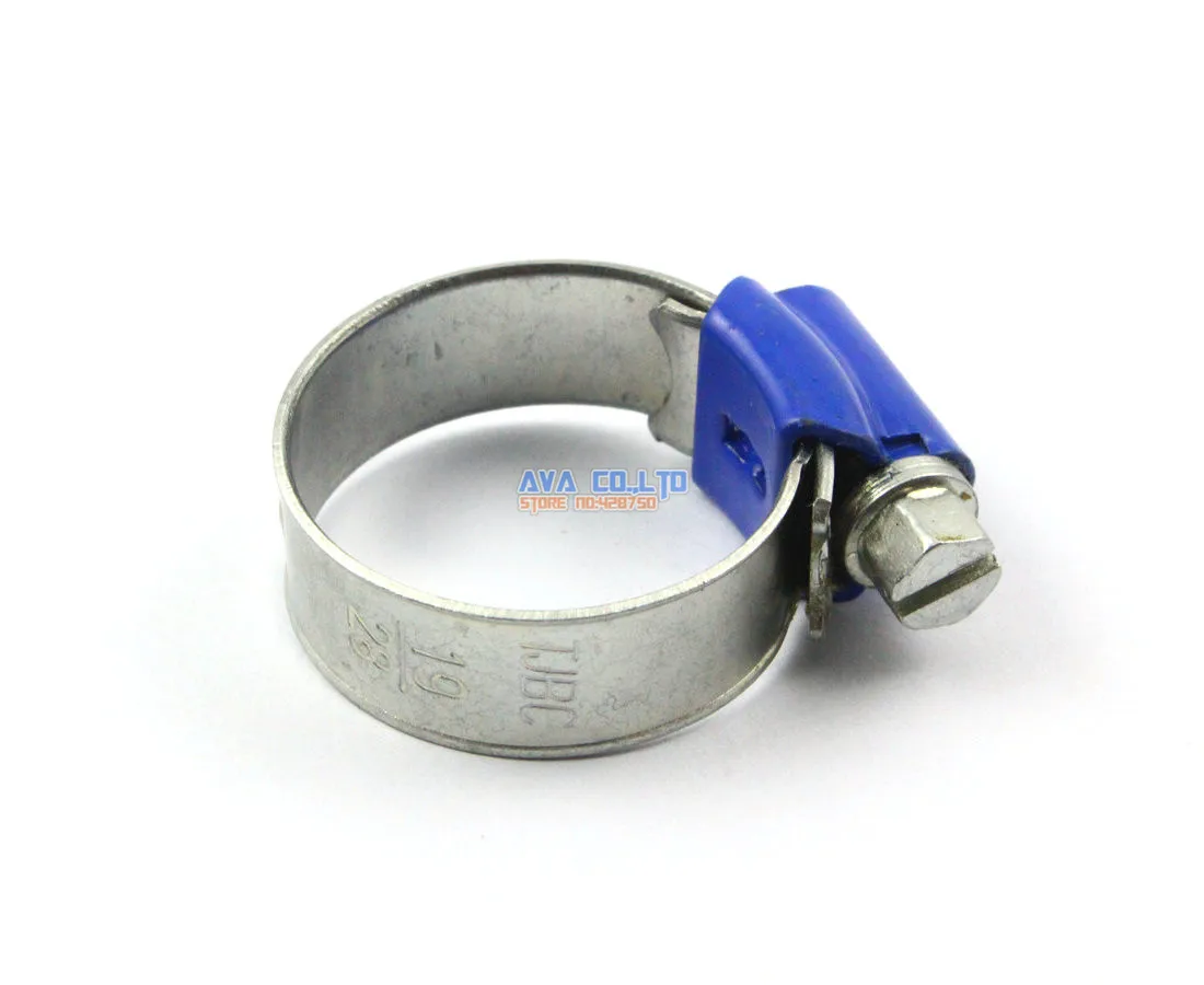 10 Pieces 19-28mm Carbon Steel Hose Clamp Worm Gear Hose Pipe Fitting ...