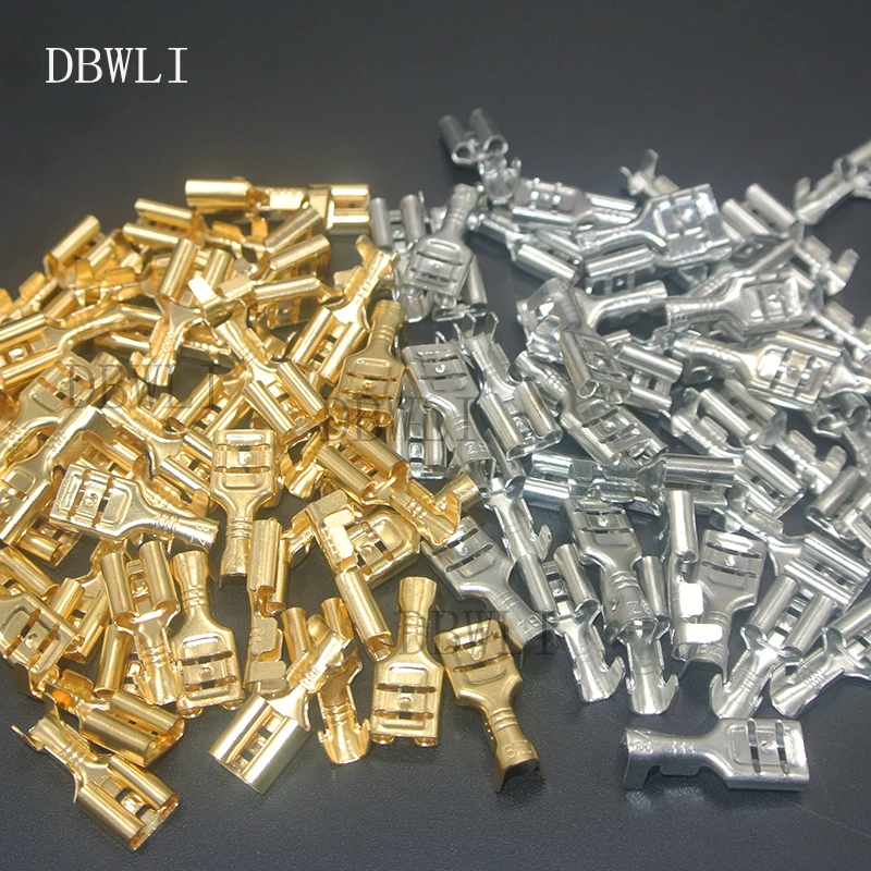 1000pcs Female Male Spade Crimp Terminals Sleeve Wire Wrap Connector ...