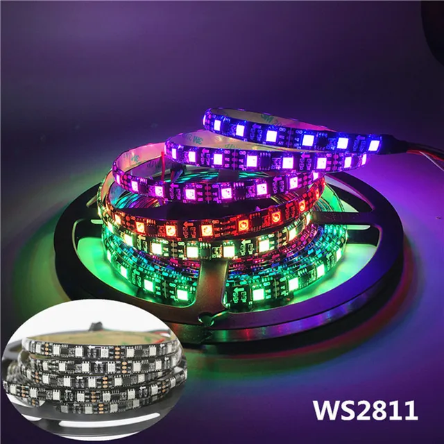 WS2812B LED Strip WS2812 IC 5V 30/60/144 leds Individually Addressable ...