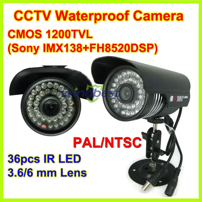 New Arrival 1/3 SONY CMOS 1200TVL IMX138 3.6mm 36 IR LED Night vision ...