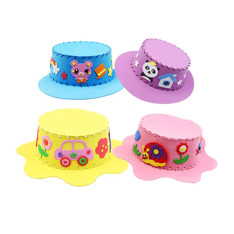 3pcs-lot-Children-Party-Hat-Handmade-Sunhat-EVA-DIY-Hat-Handcraft-Toys ...