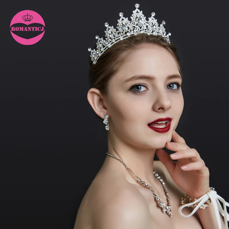 Luxury Crystal Princess Tiara Crown Silver Wedding Hair Jewelry Tiaras ...