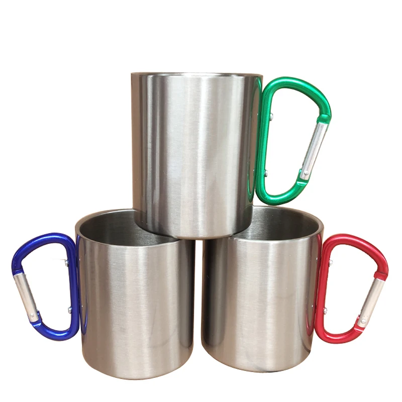 Outdoor Stainless Steel Mugs Personalized Print Logos Pictures Buckle ...
