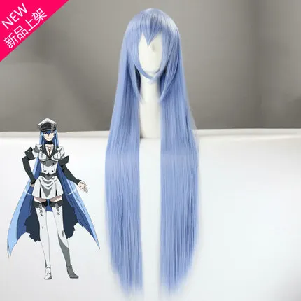 Anime Akame Ga Kill! Esdeath Wig Blue Straight Long High Temperature ...