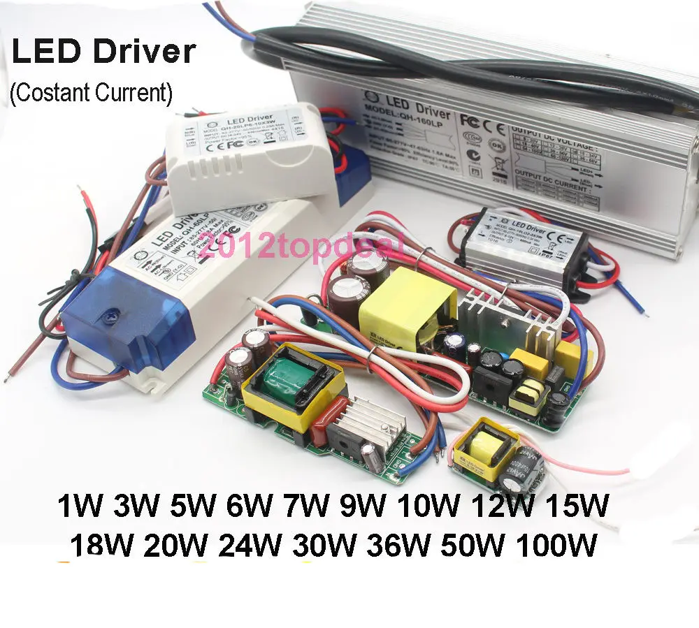 Constant Current LED Driver 1W 3W 5W 10W 20W 30W 50W 100W LED Power ...
