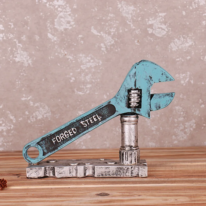 Vintage-Old-Creative-Resin-Wrench-Ornament-Home-Decoration-Industrial ...