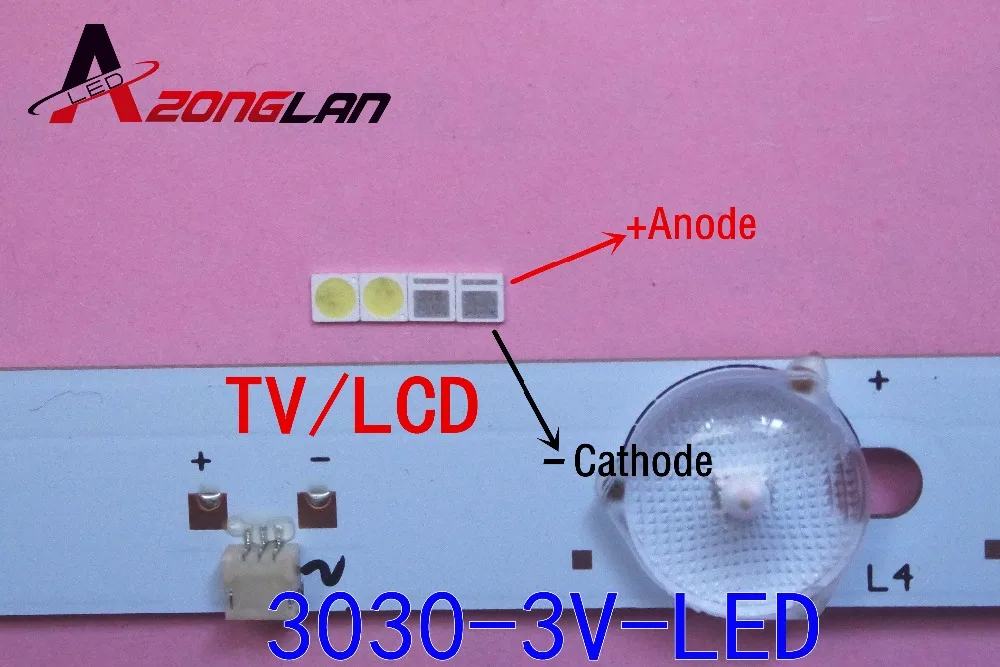 2000PCS EVERLIGHT LED Backlight 1W 3030 3V Cool white 80 90LM TV ...