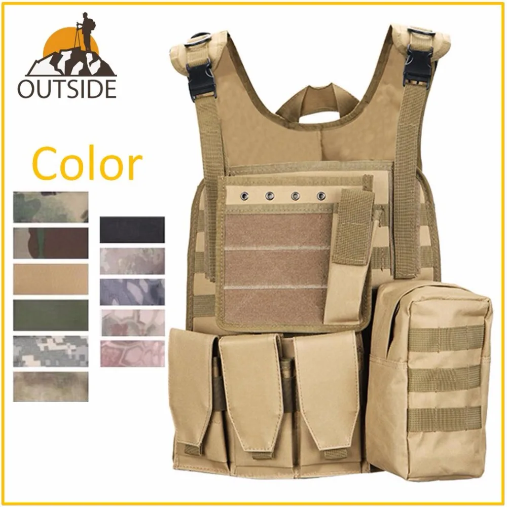 Quality Tactical Vest Amphibious Battle Military Molle Waistcoat Combat ...
