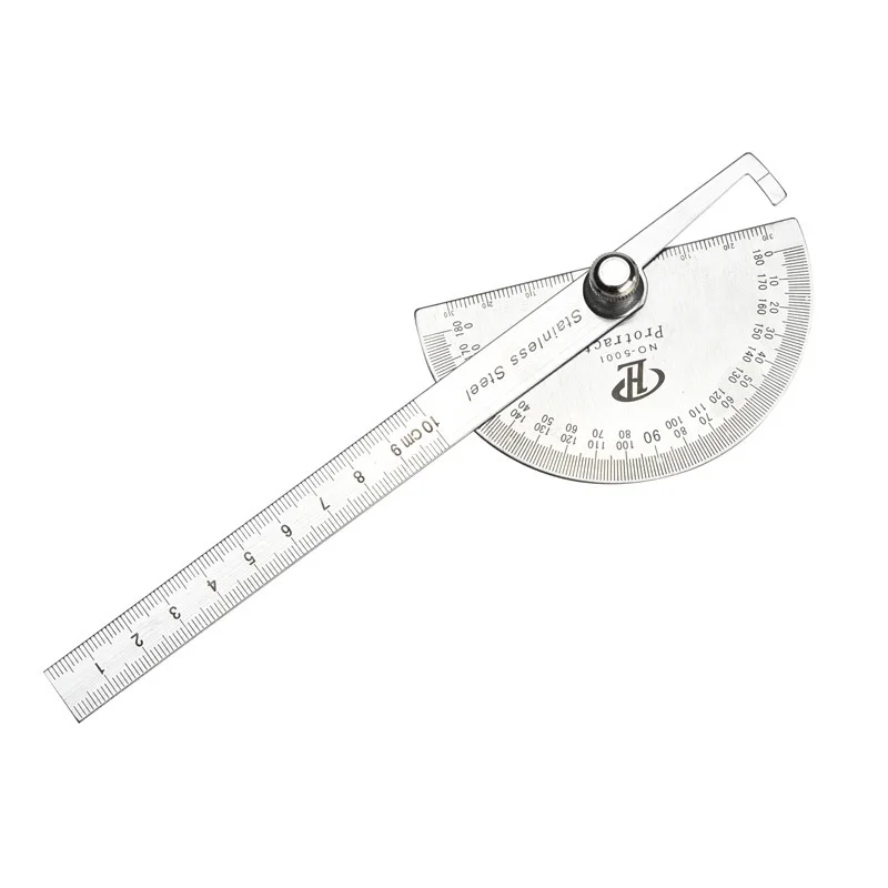 Stainless Steel 180 degree Protractor Angle Finder Rotary Measuring ...