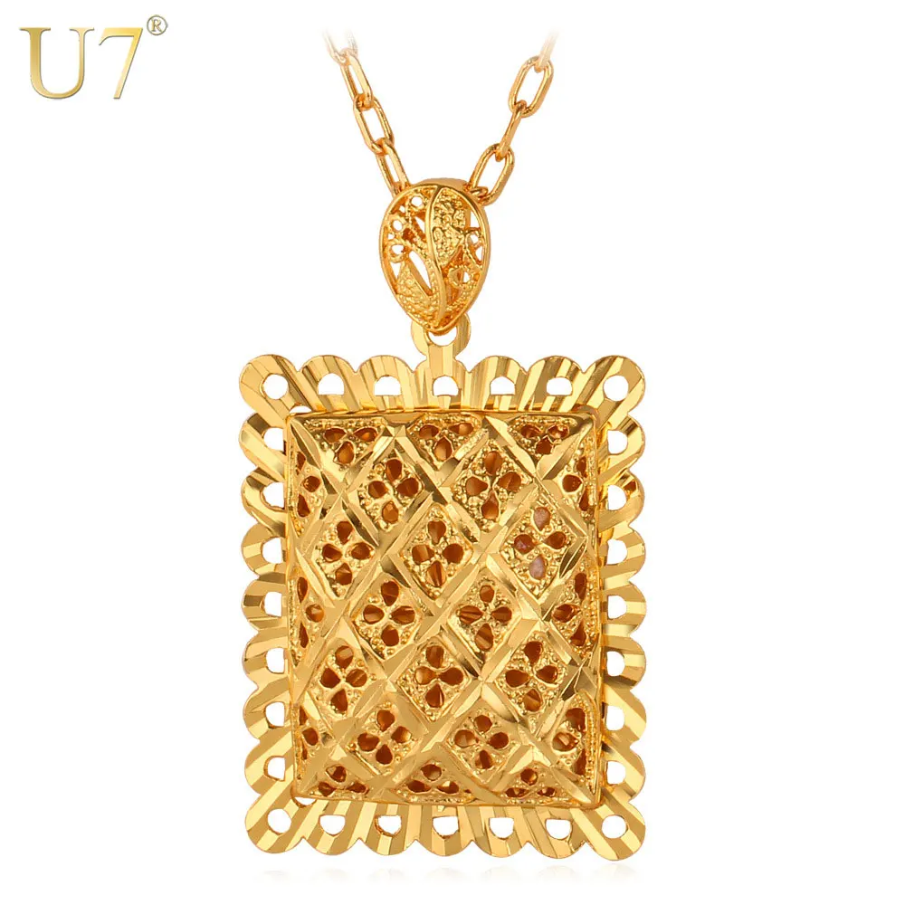 U7-Hollow-Pendant-Necklace-Trendy-Gold-Color-New-Square-Shape-Necklaces ...
