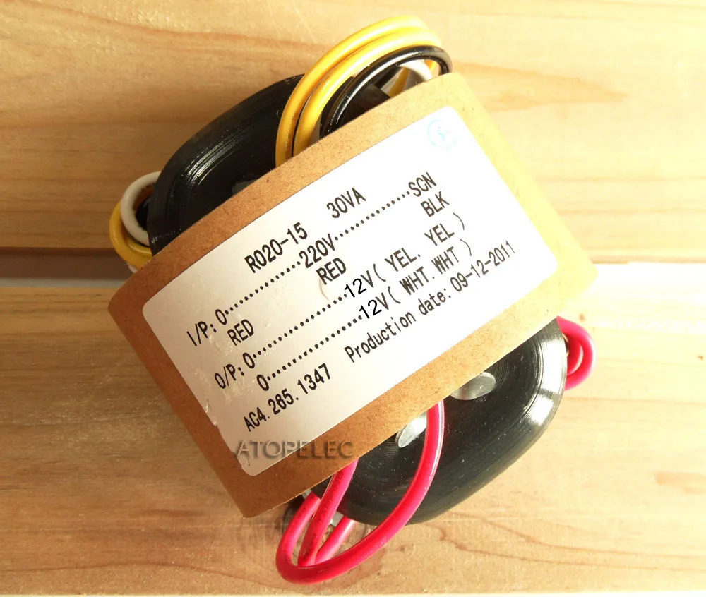 220V-30W-R-Core-Transformer-12V-12V-for-Audio-Amplifier-Preamps-AMP-DAC ...