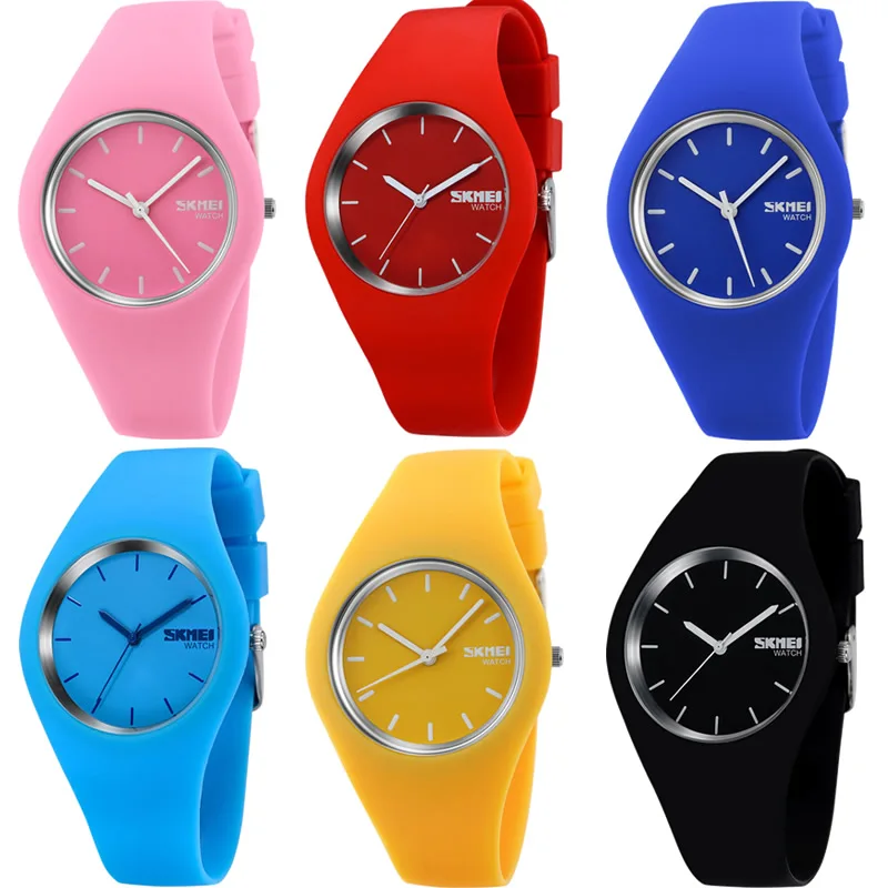 Geneva relojes coloridos de silicona para mujer, pulsera de cuarzo ...