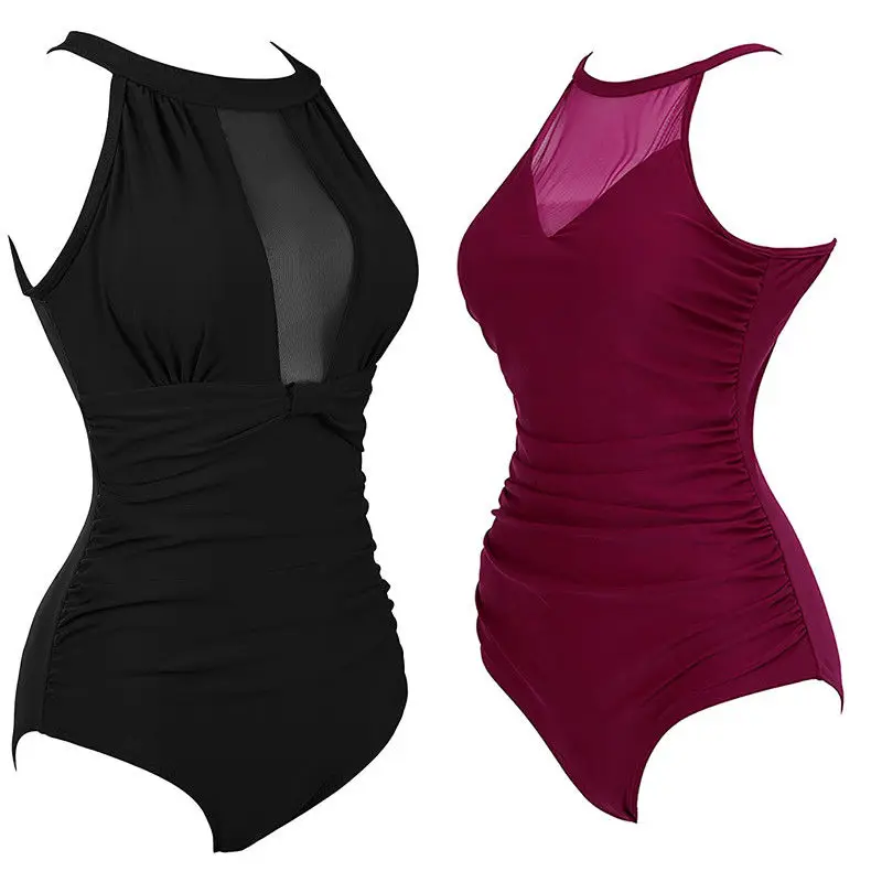 Buy One Piece Mesh Swimsuit Sexy Women One Piece