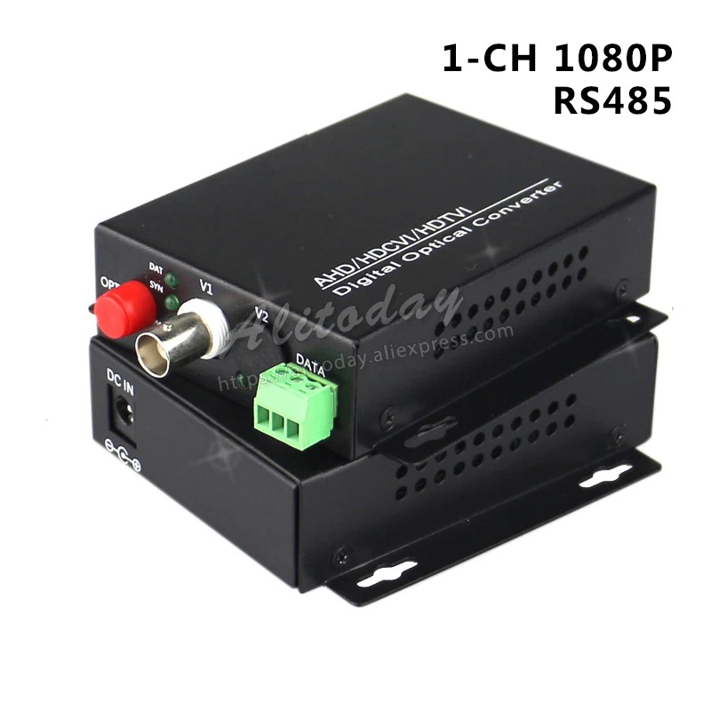 1 CH 1080P Fiber optical converter coaxial HD video AHD CVI TVI video ...