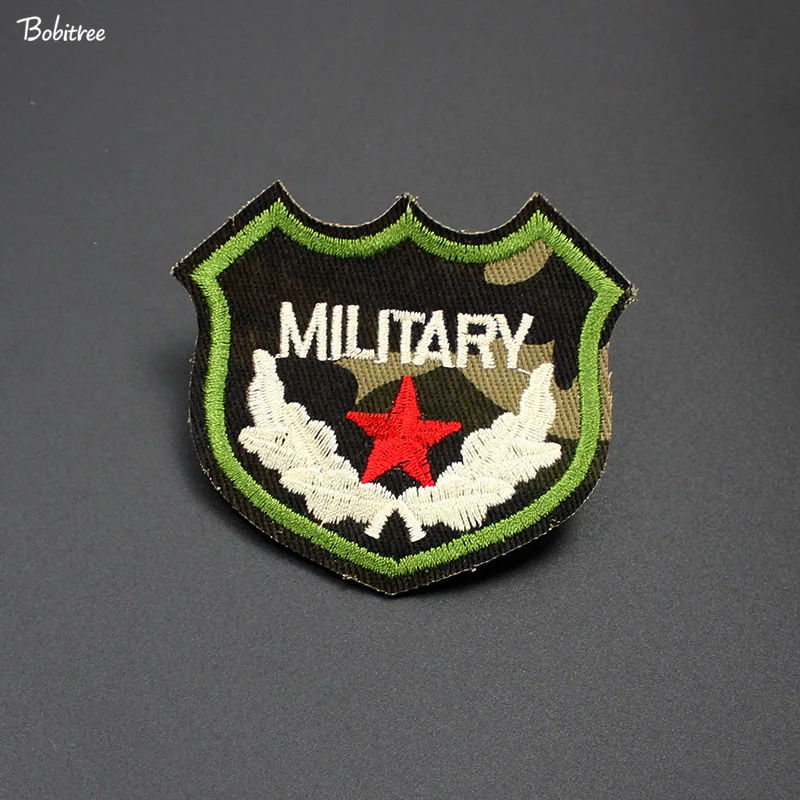 Army Green Military Badges Embroidery Clothes Patches iron on Army Red ...