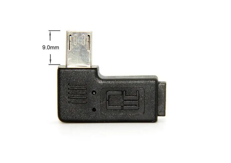 100Pcs MICRO USB Adpter 9mm Long Connector 90 Degree Left&Right Angled ...