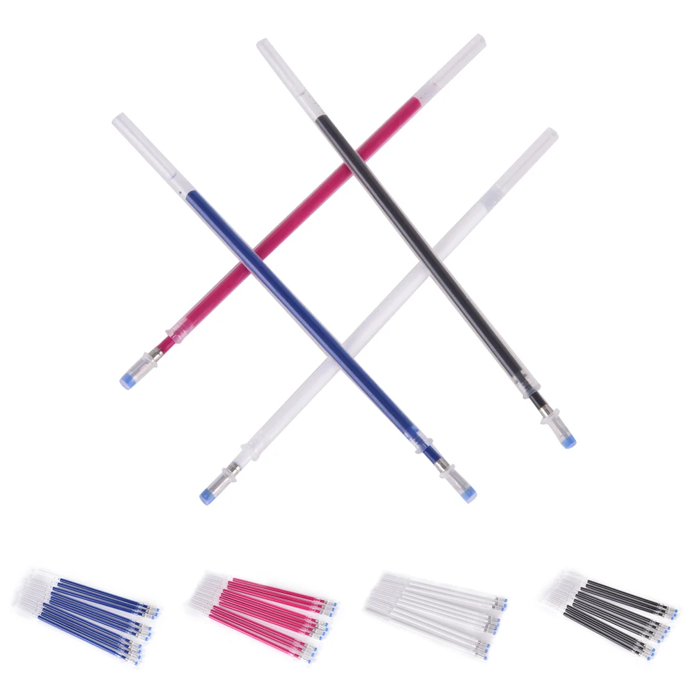 10PCS/Lot Red/White Writing Point Ink Refill Water Erasable Pen Refills ...