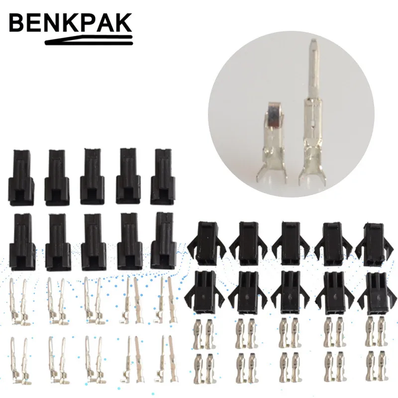 100set SM 2P Plug Male to Female Wire Connector LED connectors ...