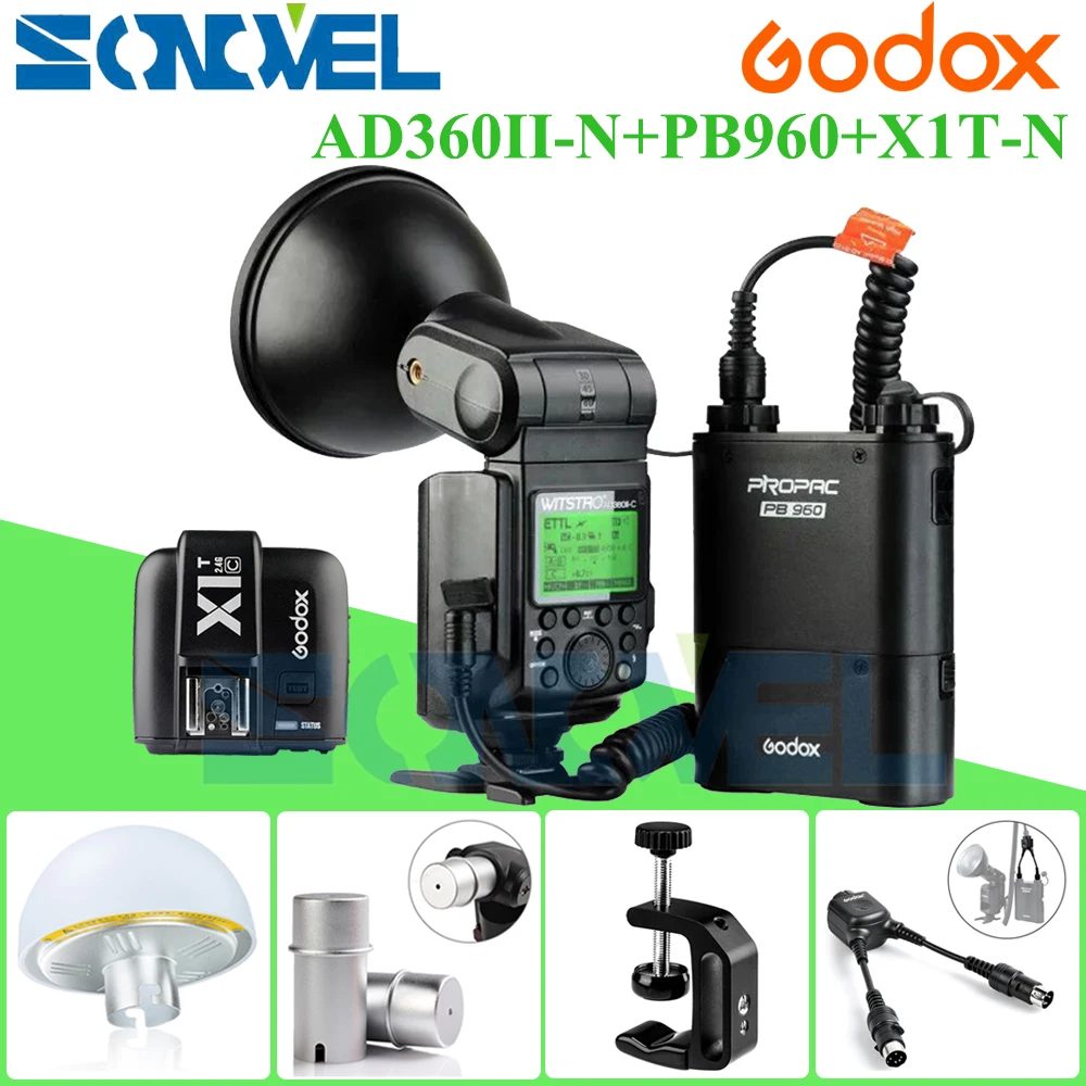 Godox AD 360 MARK II AD360II C TTL Powerful Speedlite Flash+PB960 black ...
