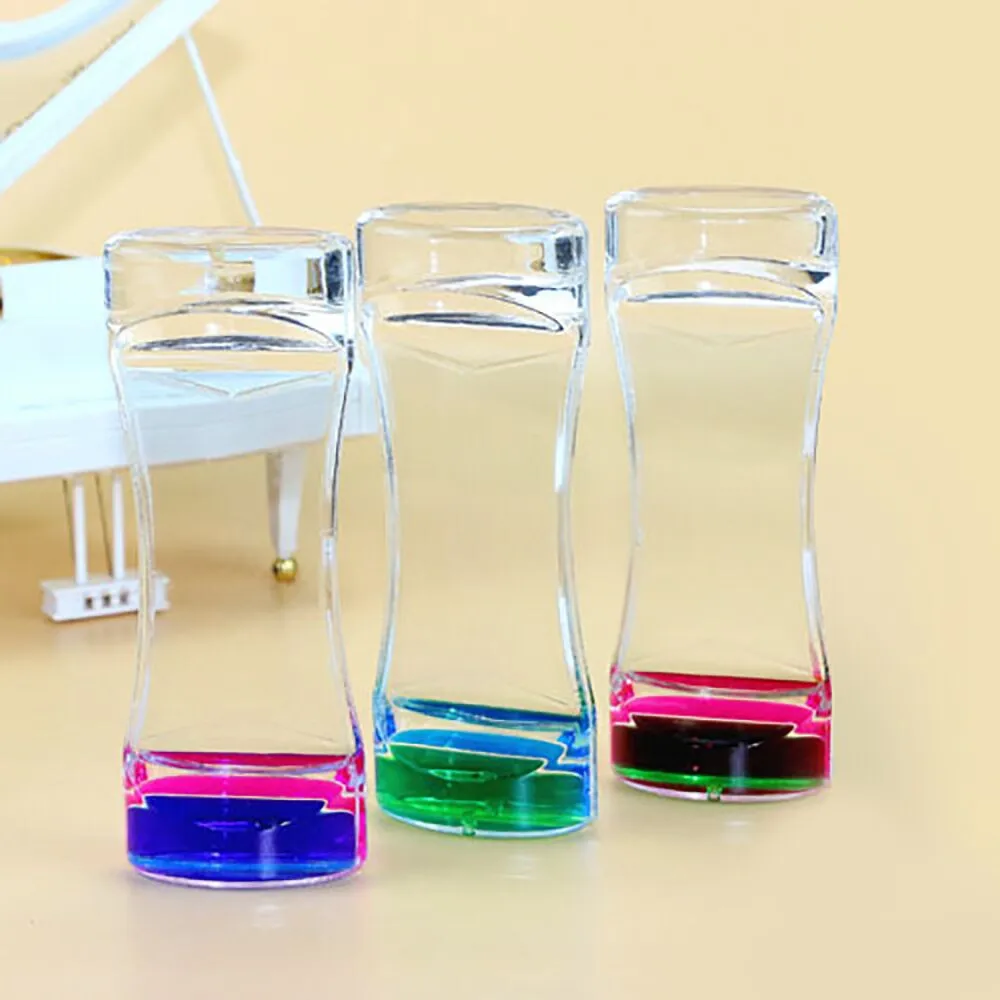 Two Color Hourglass Dynamic Saat Timer Hourglass Liquid Motion Bubbler Creative T Hourglass