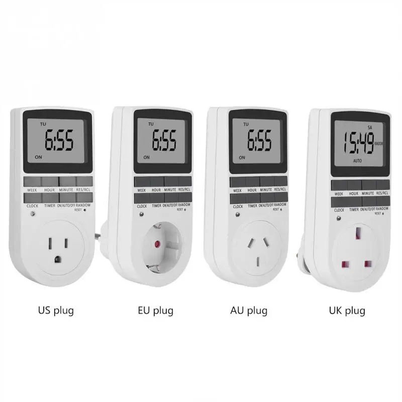1224 Hour Timer Switch Socket Summer Timerandom Function Modes Smart Timer Socket Programmable
