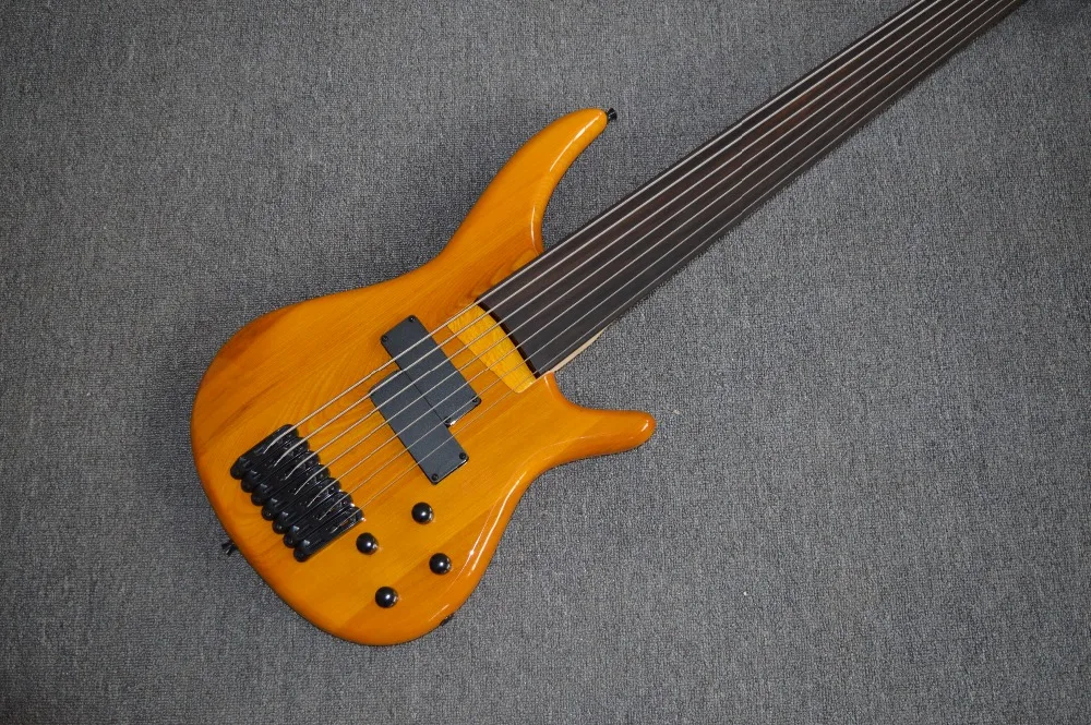 free shipping Factory customize fretless bass transparent bass acrylic ...