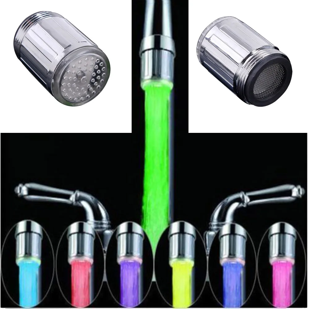 Luminous Light-up LED Water Faucet Shower Tap Basin Water Nozzle ...