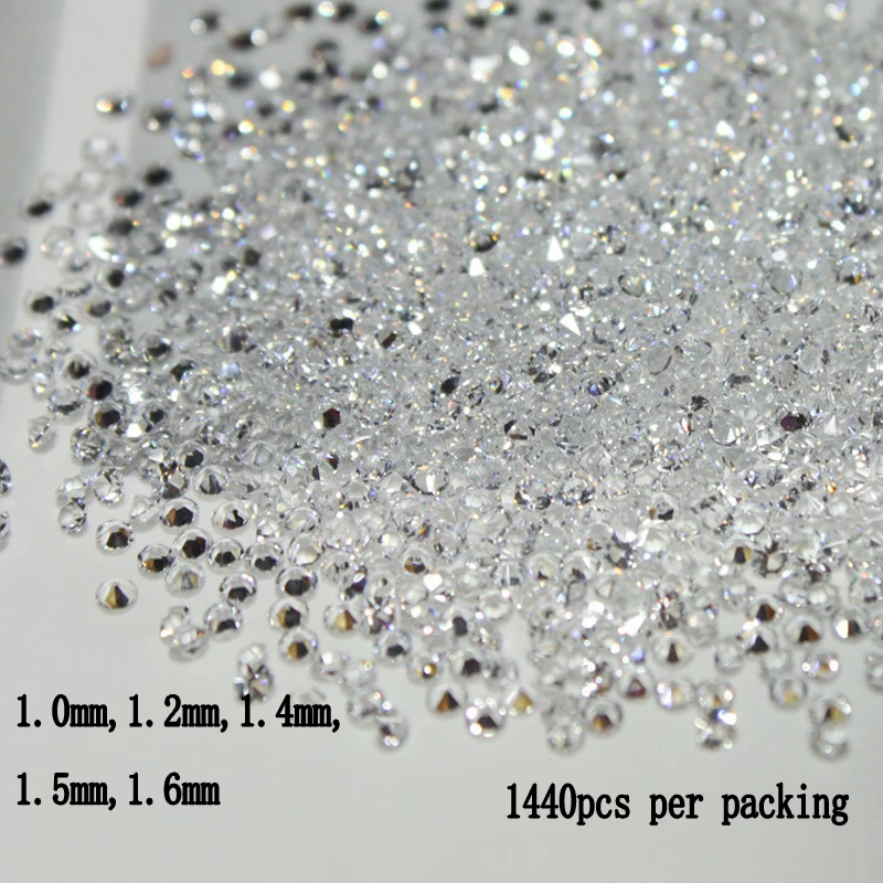 2021 New All Sizes 1440pcs Crystal Chaton Nail Art Rhinestone Micro ...