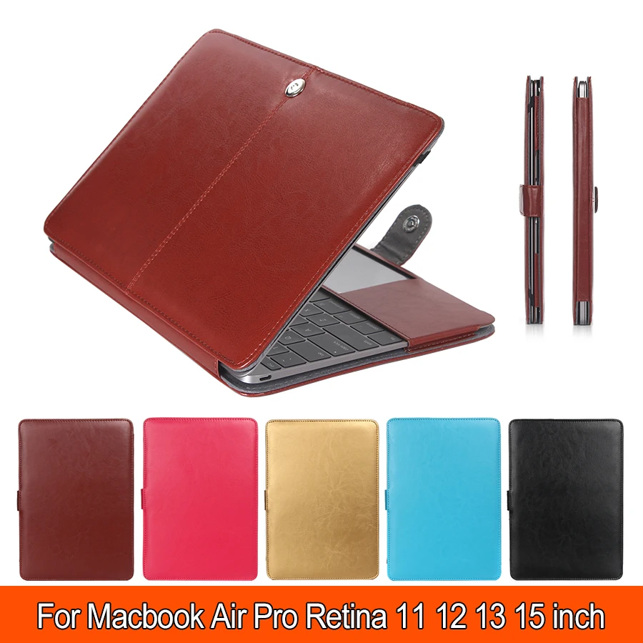 Luxury Leather Sleeve Case For Macbook Air 11 Air 13 Pro 13 Pro 15 ...
