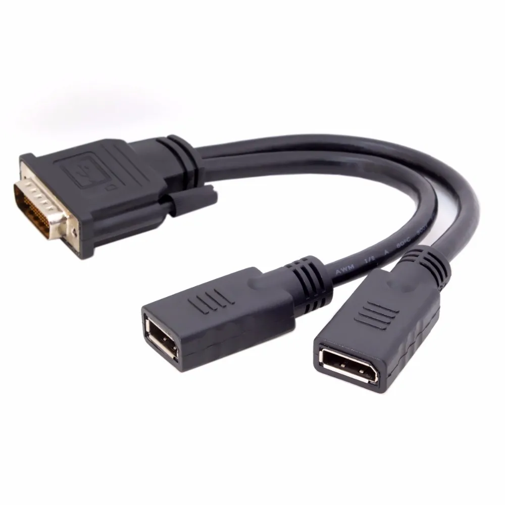 DMS-59Pin-Male-to-Dual-DP-Displayport-Female-Splitter-Extension-Cable ...