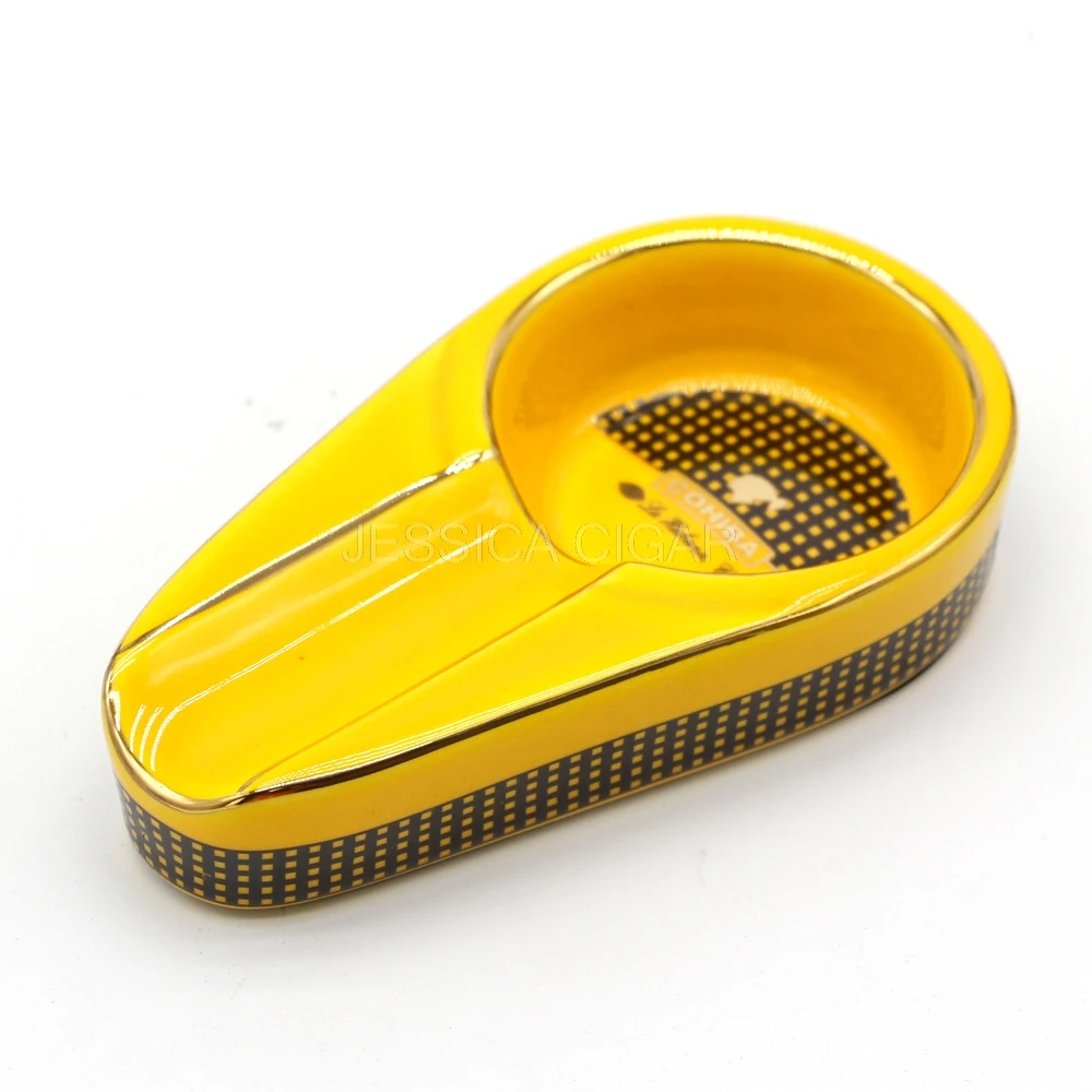 Round Ceramic Mini Ashtray Travel Cigar Ash Tray Portable Table ...