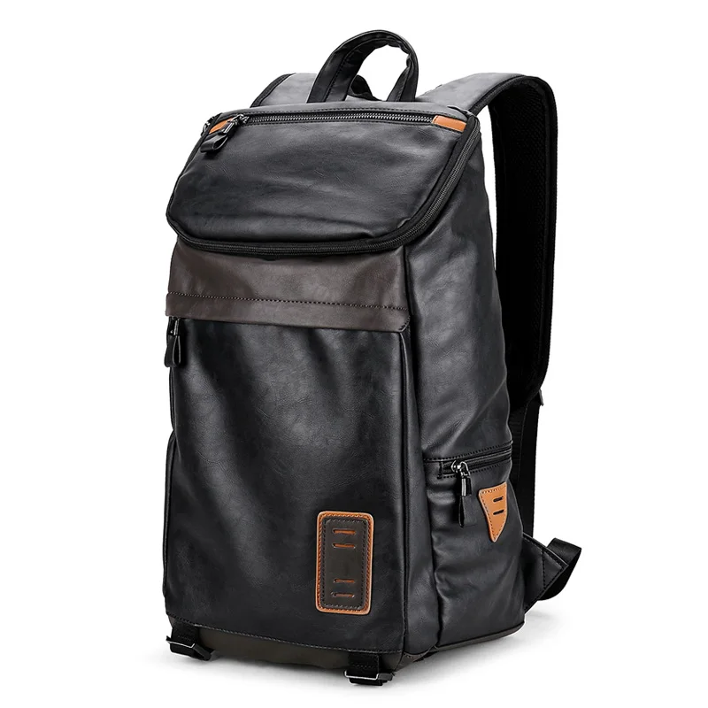 Large Black Leather Laptop Backpack | Paul Smith