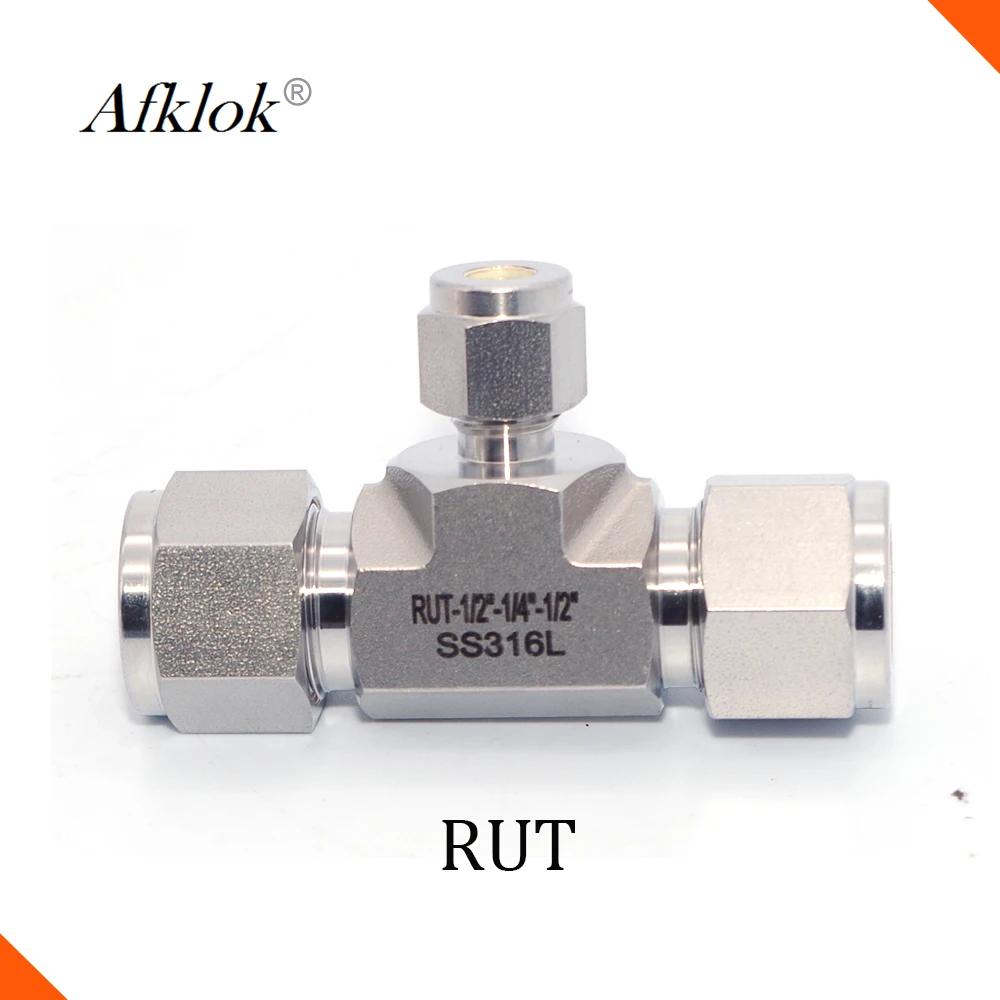 3 way 316 stainless steel 1/2", 10mm Reducing Connector Tube OD Tee ...