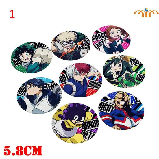 Giancomics 5.8cm Hot Anime My Hero Academia Pins Set Plastic Badges ...