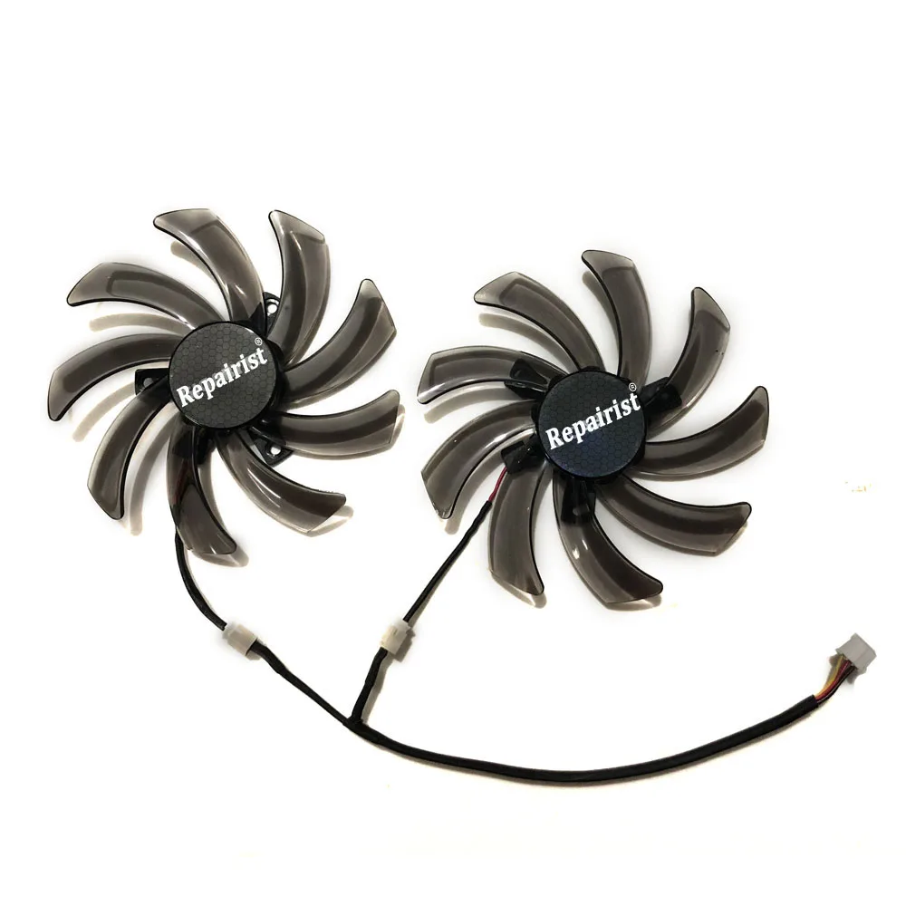 1 Pair Computer Pc Graphics Card Cooler Fans 95mm Dc 12v 0.25a For Vga ...