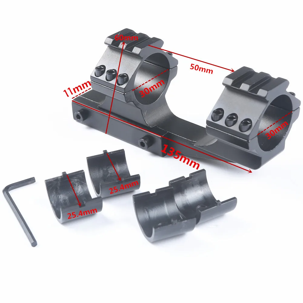 Quick Release 30mm One Piece Offset Cantilever Dual Ring Picatinny ...