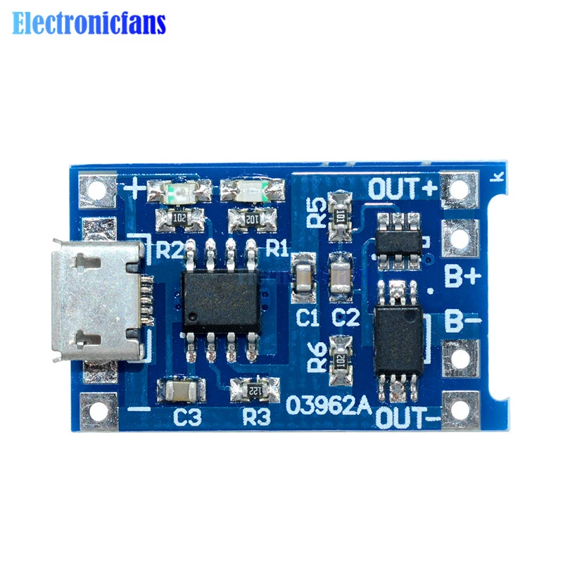 2pcs Micro Usb 5v 1a 18650 Tc4056a Replace Tp4056 Lithium Battery ...