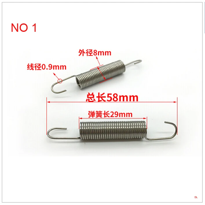 20pcs 0.5*3*10–60mm 0.5mm wire stainless steel extension tension spring ...