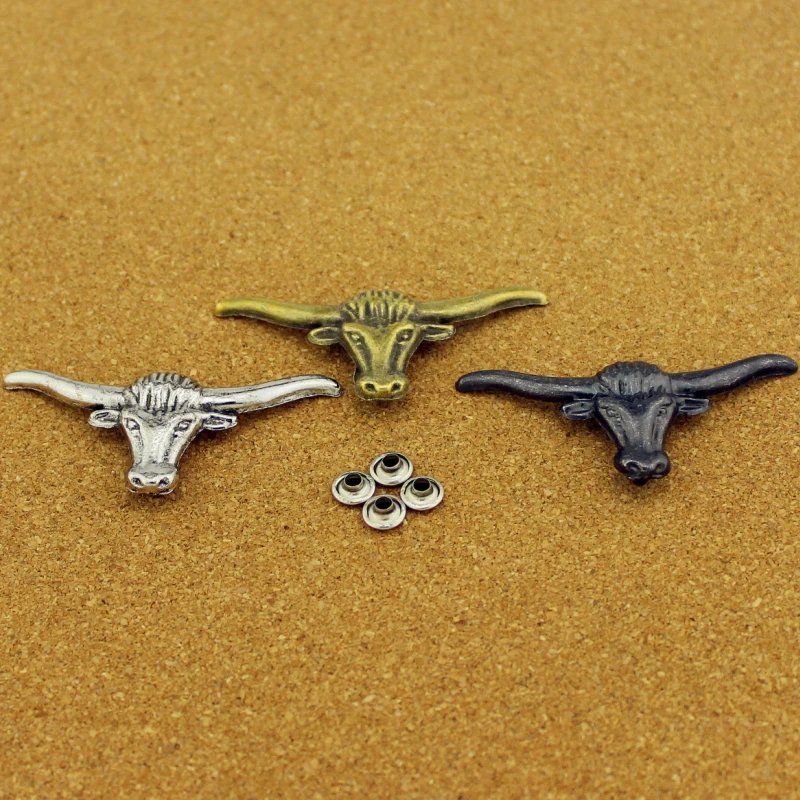 5pcs-Zinc-Alloy-Bull-Skull-Rivets-Punk-Rock-Studs-For-Clothing-Garment ...